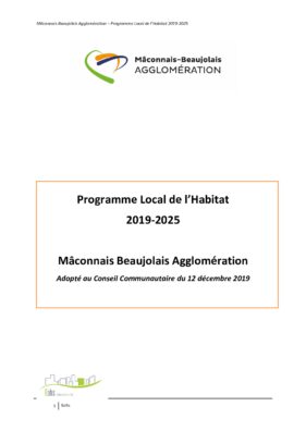 Programme local de l’habitat 2019 2025 - Mâconnais-Beaujolais Agglomération