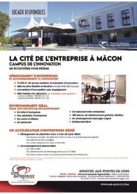 Commercialisation Cité de l’entreprise - Locaux disponibles - Mâconnais-Beaujolais Agglomération